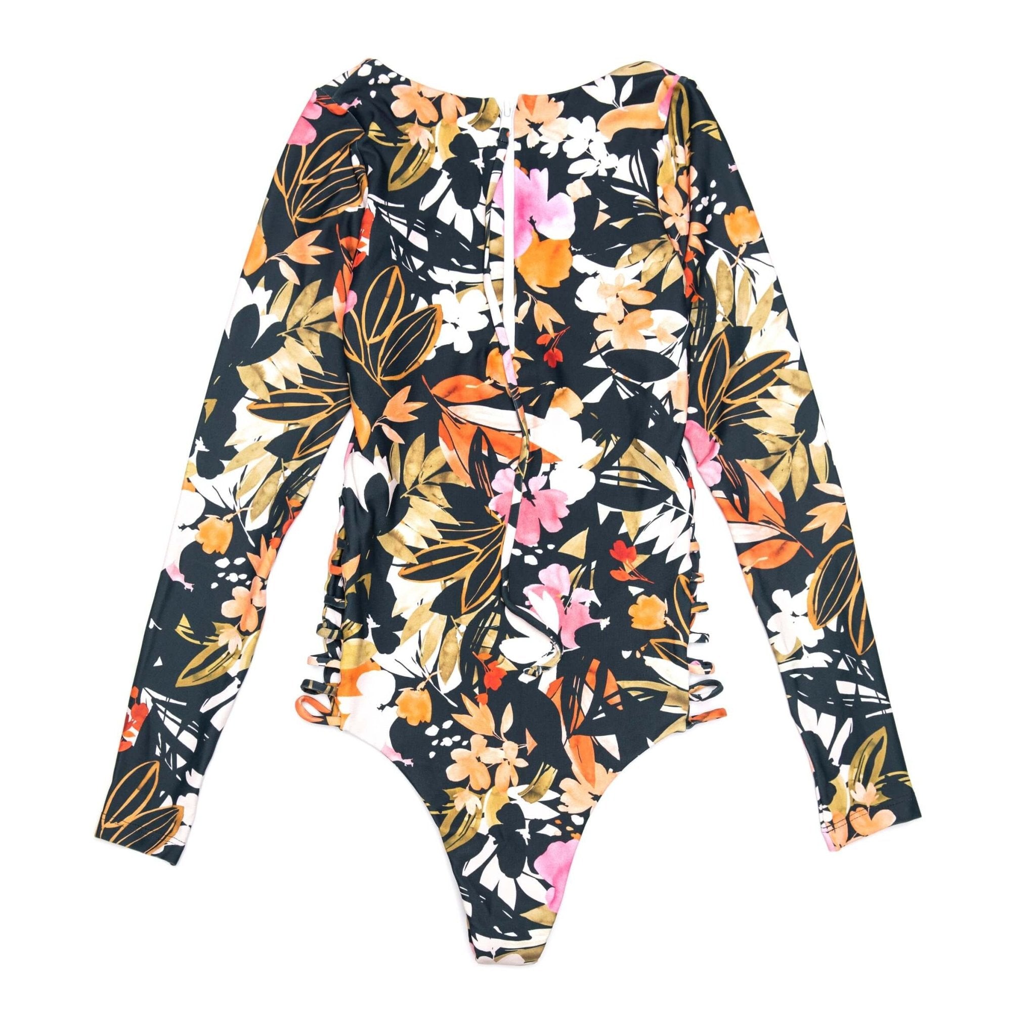 Eden Rails | Long Sleeve Women's Cheeky Surf Suit with Cutouts – Midori Bikinis